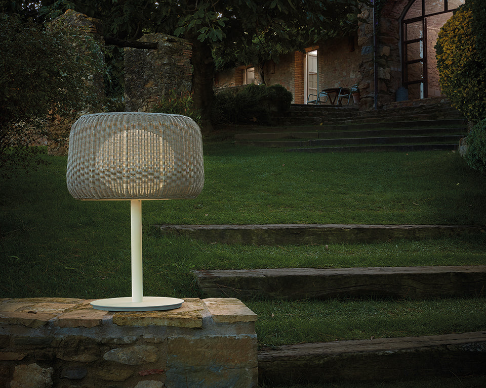 Fora M Outdoor Table Lamp Bover - best rattan exterior lighting Europe ...